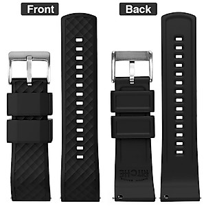 Ritche Christmas Gift 22mm Silicone Watch Band Compatible with Samsung Galaxy Watch 3 (45mm) Samsung Gear S3 Classic Watch Quick Release Rubber Watch Bands for Men Women, White Elephant Gifts, Stocking Stuffers for Men