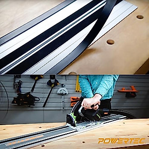 POWERTEC 71656 Splinter Guard Replacement Strip for POWERTEC Track Saw Guide Rail, 118” Makita 194419-4 & Festool Track Saw Guide Rails