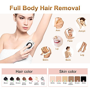 At-Home IPL Hair Removal Device for Women Permanent Hair Remover Upgrade to 999,999 Flashes,Permanent Painless Laser Hair Removal Machine for Bikini Legs Underarm Arm Face Body