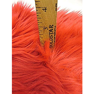 UV Reactive Solid Shaggy Faux Fur Fabric Sold by The Yard DIY Coats Costumes Scarfs Accessories Fashion (Neon Green)