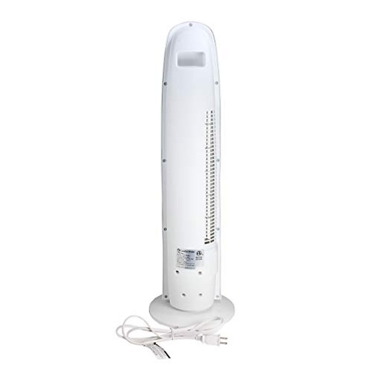 Comfort Zone CZTF329WT 29” 3-Speed Oscillating Tower Fan, High-Performance Centrifugal Blades with Space Saving Design, Perfect for Office, Desk or Dorm Room, White