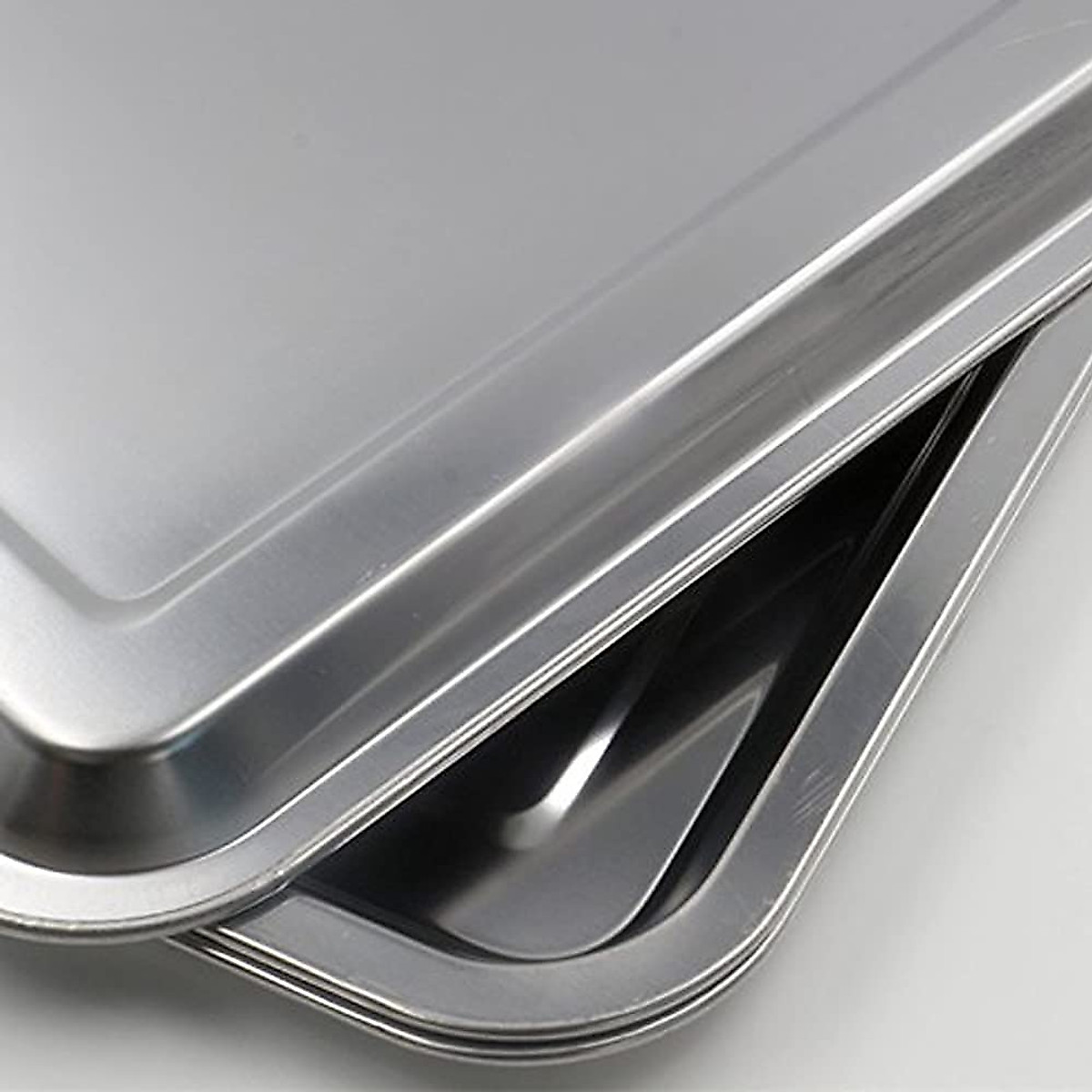 Beoncall Tattoo Stainless Steel Tray - 3 Pack Stainless Steel Tattoo Trays 13.5'' x 10" Dental Body Piercing Instrument Tool Flat for Tattoo Supplies Tattoo Kits