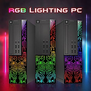 Dell OptiPlex Desktop Computer | Quad Core Intel i5 Up to (3.6GHz) | 16GB DDR3 RAM 1TB SSD | RGB Gaming Keyboard & Mouse | AMD RX 550 4GB GDDR5 | RGB Light PC | WiFi Windows 10 (Renewed)