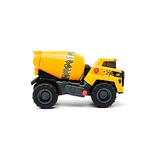 CAT Construction Toys, 11.5" Power Haulers 2.0 Cement Mixer, Realistic Lights and Sounds, Motion Drive Technology, Working Features, & Realistic Construction Experience