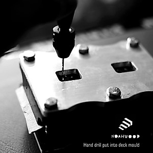 NOAHWOOD Complete Set Wooden (35X97mm Deck) Fingerboards Hand Made Short Nose Short Tail Deck(+Update 5G 34.5mm Ark i Trucks and Need DIY)(Logo PRO Wheels ii) (IP Man Squat)