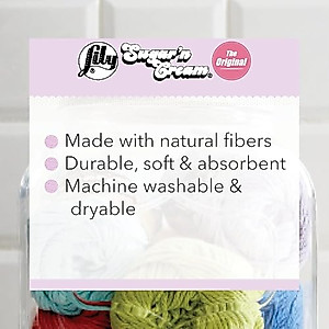 Lily Sugar 'N Cream The Original Solid Yarn, 2.5oz, Medium 4 Gauge, 100% Cotton - Dark Pine - Machine Wash & Dry