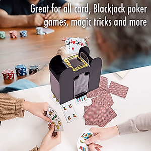 Killer's Instinct Outdoors Automatic Card Shuffler 6 Deck for Home Card Game Battery Operated Casino Electric Shuffler for Poker Professional Shuffling Machine for Blackjack