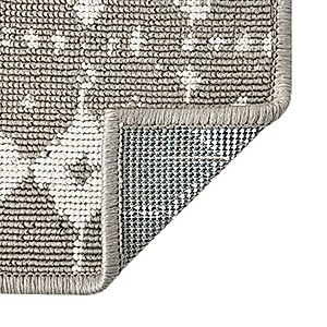 Unique Loom Outdoor Trellis Collection Area Rug - Cardak (7' 10" x 10' Rectangle, Gray/ Ivory)