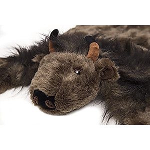 Carstens, Inc Plush Buffalo Animal Rug, Small
