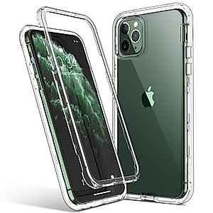 ULAK Compatible with iPhone 11 Pro Max Case, Crystal Clear Heavy Duty Shockproof Rugged Transparent Soft TPU Protective Bling Phone Cover for iPhone Pro Max 6.5 inch (2019), Clear