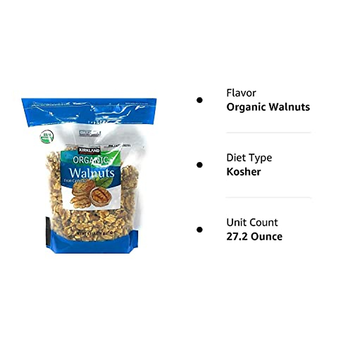 Kirkland Organic Walnuts - 1.7 Pounds