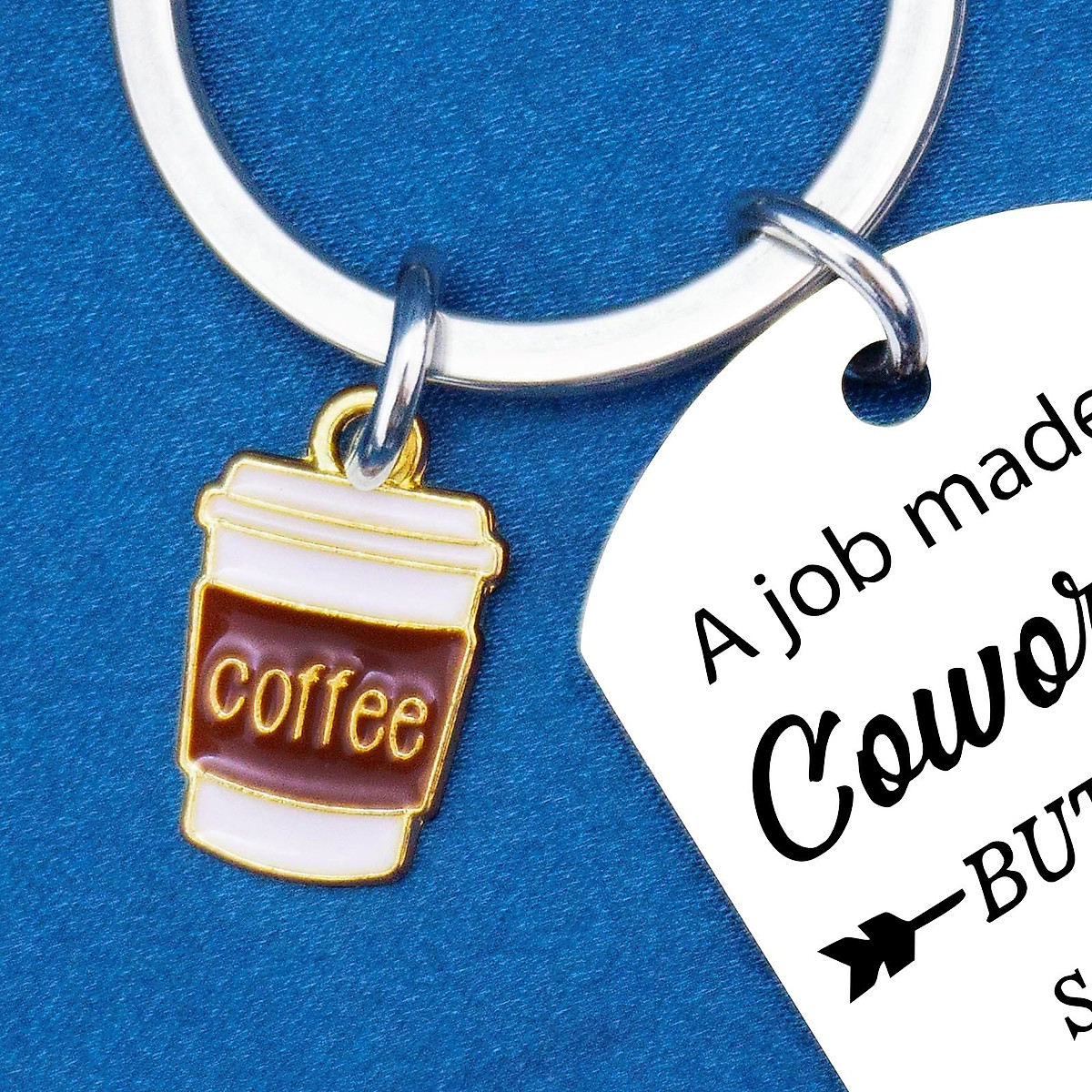 ichrati Coworkers Gifts for Women Friends Funny Coworker Farewell Going Away Leaving Gift for Womens Men White Elephant Gifts for Adults Small Colleague Employee Office Christmas Keychain