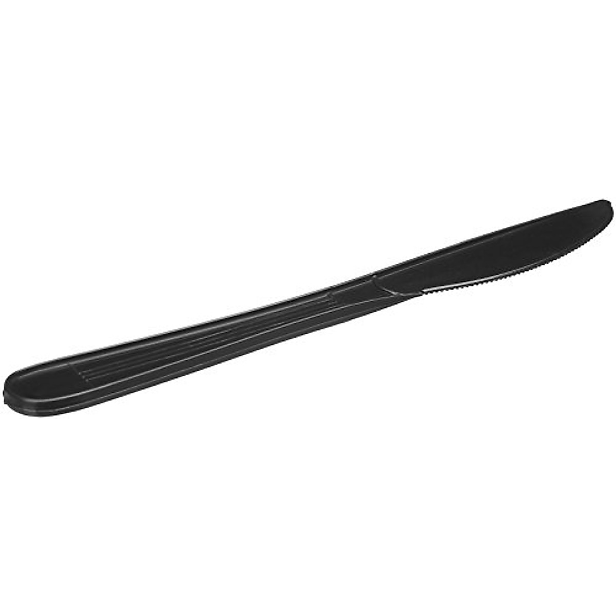Amazon Basics Plastic Cutlery Knife, Heavy-Weight, Black, 1000 Knives