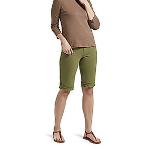 No Nonsense Women's Denim Cuffed Boyfriend Short, Fatigue, Extra Large