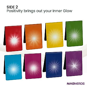 My Affirmations Magnetic Bookmarks Set (8 Page Markers) with Guide Card and 34 Positive Affirmations