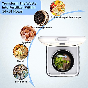 SQUEEZE master Electric Kitchen Composter-Smart Kitchen Waste Composter-3.5L/0.92 Gallons Compost Machine for Kitchen-Turn Garbage into Treasure-Drying、Crushing and Fermentation Functions