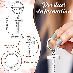 Loetere 45 Pcs Christian Cross Keychain Bulk 15 Styles Bible Verse Keychain Stainless Steel Religious Inspirational Gifts (Sliver,Bible)