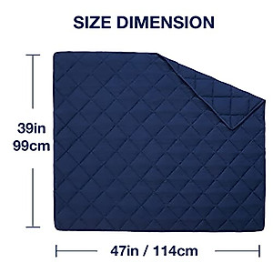 EXQ Home Toddler Comforter Baby Quit Blanket Soft Lightweight,39x47 inches Polyester Toddler Nursing Blanket for Infant and Newborn, Ultra Soft for Crib Bed,Stroller,Travel(Navy Blue)