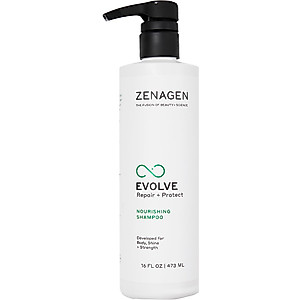 Zenagen Evolve Shampoo (Unisex) | Repairs And Strengthens Damaged Hair, Promotes Thicker Fuller Hair, Nourishing Plant-Based Formula, Color-Safe, Vegan, Suitable For All Hair Types
