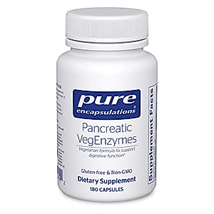 Pure Encapsulations Pancreatic VegEnzymes | Hypoallergenic Supplement for Carbohydrate, Lipid and Protein Digestion | 180 Capsules