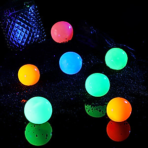 12 Pieces Glow in The Dark Ceiling Sticky Balls That Stick to The Ceiling Ball Luminous Balls Glowing Sticky Wall Ball Stress Relief Relax Toy for Teen Kid Adult (Mixed Colors,2.5 Inch)