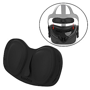 VR Lens Protect Cover, Protect Cover for Oculus Quest VR Lens Dust Cover, Washable, Collision-Proof Cap Sleeve, Black