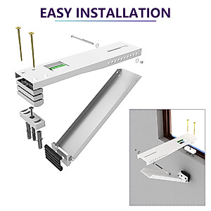 Mxclimate AC Window Air Conditioner Support Bracket,Support Up to 85 lbs Light Duty, Easy to Install Universal A/C Unit Mount for 5000-12,000 BTU