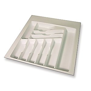Vance 19 x 21 inch Trimmable Flatware Drawer Organizer | White