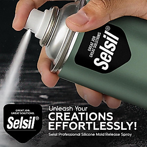SELSIL Silicone Mold Release Aerosol Spray (13.5 fl oz) Professional Resin Mold Releaser, Non-Stick, Fast-Drying & Easy Mold Removal, (Pack of 1)