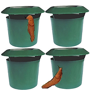 Generic 4Pcs Beer Slug & Snail Traps, 2024 New Reusable Plastic Snail Trapper, Friendly to Catch Snails Catcher, for Kids and Pets Garden Decor