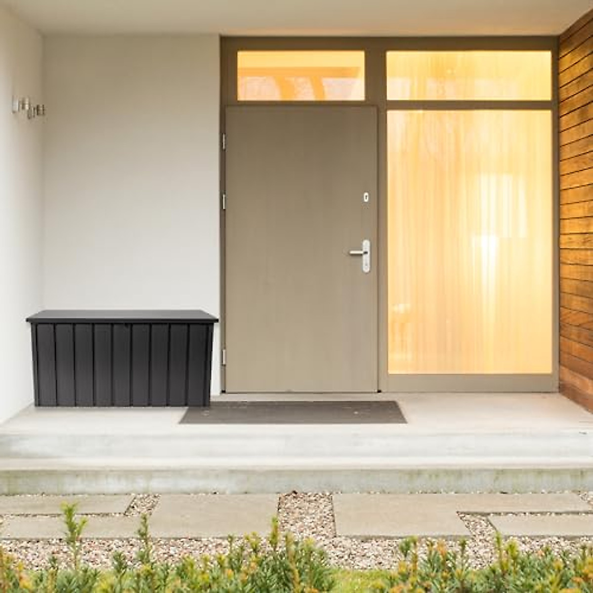 RTS Home Accents ParcelWirx Max 49" x 24" x 27" Package Delivery Box, Graphite Color