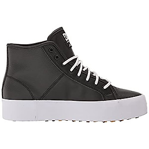 DC Women's Manual HI WNT Skate Shoe, Black/White, 8.5