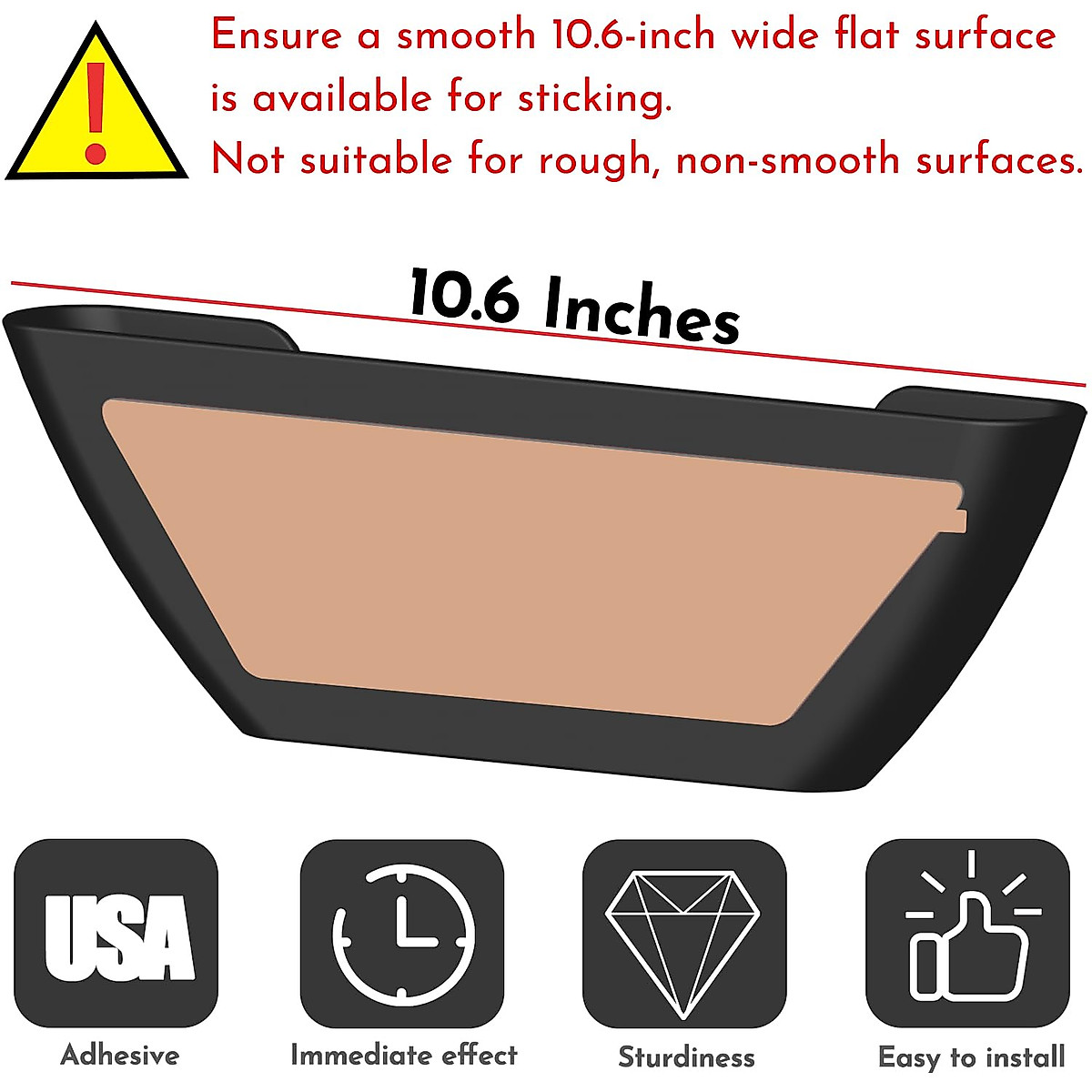 Universal Pot Lid Organizer for Cabinet - Upgraded Patented Niceyos 6 Pack Pan Lids Organizers Inside Door Wall Mount Pots Top Storage Rack Holder Kitchen, Fits 6" to 13" (Black)