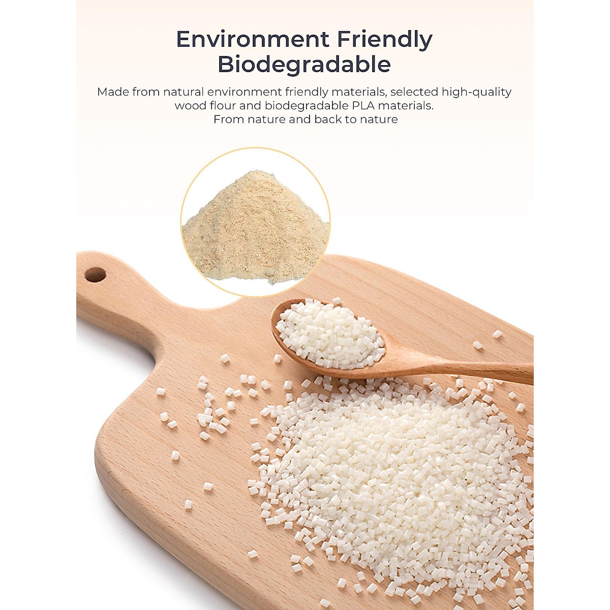 Creality Wood Filament PLA, 3D Printer Filament 1.75 mm, Smooth Silk Texture, Toughness, 1kg(2.2lbs)/Spool Printing Filament, for All FDM Printers (Wood)