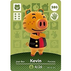 Kevin - Nintendo Animal Crossing Happy Home Designer Series 4 Amiibo Card - 380
