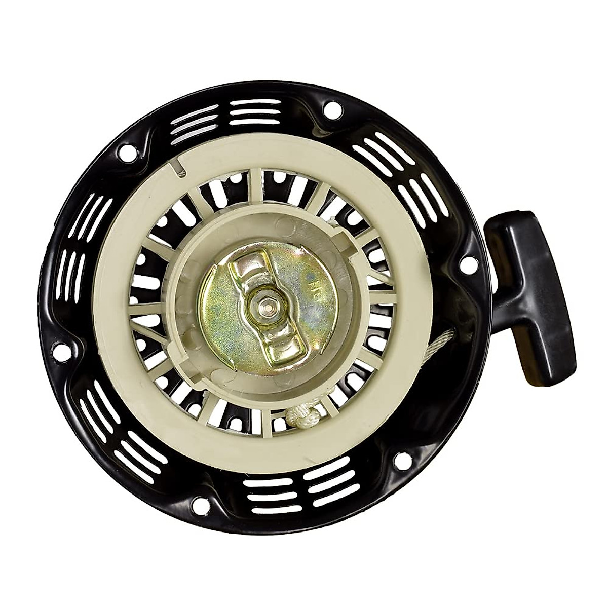 AlveyTech Black 196cc 6.5 Hp Recoil Pull Starter - For the Baja Mini Bike MB165/MB200, Coleman RB200, DT200 196cc Drift Trike, Scooter, Lawnmower, Generator, Go-Kart & ATV - Corrosion-Resistant