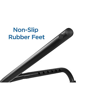 Mount-It! Height Adjustable Foot Rest for Standing and Sitting, Freestanding Under The Desk Footrest with Handle and Six Height Settings, Anti-Slip Padded Surface,Black