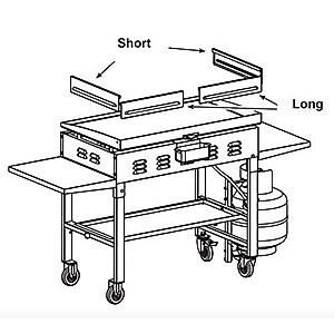 Hi Flame Set of 4 Wind Screen/Wind Guard Waterproof Aluminum Grill Accessories for Outdoor Cooking Fit for Blackstone Griddle and Other Griddle (Fit for 36" Griddle)