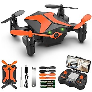 ATTOP Mini Drone with Camera - FPV Drones for Kids, RC Quadcopter Kids Drone with App FPV Video, Voice Control, Altitude Hold, Headless Mode, Trajectory Flight, Foldable Drone Girls Gifts Boy Toys
