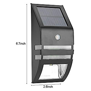 Solar Power LED PIR Motion Sensor Solar Powered Lights, Outdoor Waterproof Path Wall Lamp Home Garden Security Lamps for Driveway, Yard, Garden, Patio