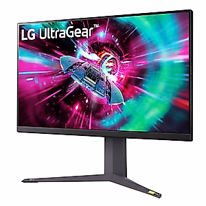 LG 32" UltraGear 4K UHD (3840x2160) Gaming Monitor, 144Hz, 1ms, VESA DisplayHDR 400, G-SYNC and AMD FreeSync Premium, HDMI 2.1, DisplayPort, 4-Pole HP Out DTS HP:X, Tilt/Height/Pivot Stand, Black