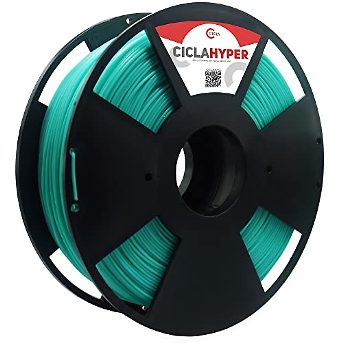 CICLA Hyper 3D Printer PLA / Diameter 1.75 mm,  2.2 lbs, Dimensional Accuracy +/- 0.04 mm., Turquoise