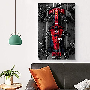 Maisuimaoyi Racing Poster Car Poster F1 Pit Canvas Art Poster and Wall Art Picture Print Modern Family bedroom Decor Posters 16x24inch(40x60cm)