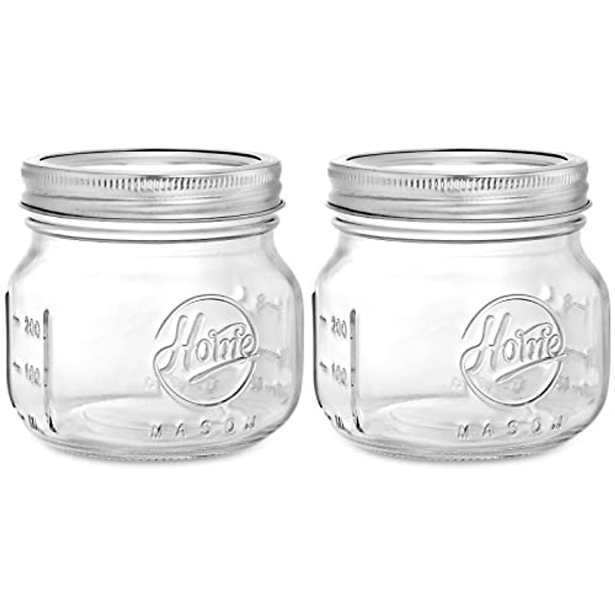 Tebery 12 Pack Wide Mouth Home Glass Mason Jars with Airtight Lids and Bands, 16Oz Canning Glass Jars for Canning, Fermenting, Pickling, Decor