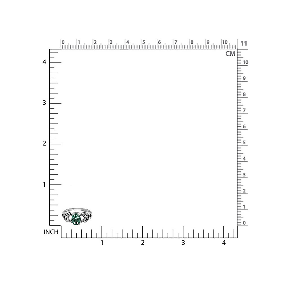 Silvershake 8X6mm Oval Shape Simulated Color Change Alexandrite 925 Sterling Silver Celtic Knot Solitaire Ring Size 10