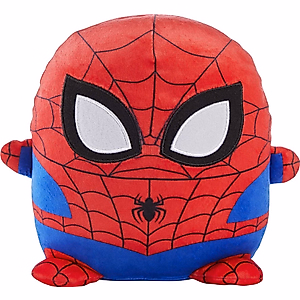 Marvel Cuutopia 10-inch Spider-Man Plush Character, Super Hero Soft Rounded Pillow Doll, Collectible Gift for Kids & Fans Ages 3 Years Old & Up