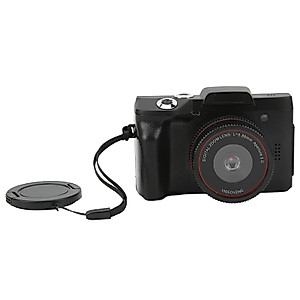 Vlogging Camera, 16MP 1080P Digital Camera, Compact Video Camera with 16X Digital Zoom, 180 Degree Flip Screen for Photography, 1/4in Screw Mount