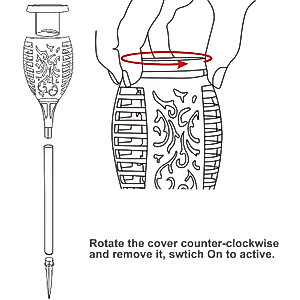 BANUQUE Solar Torch Light with Flickering Flame, Solar Powered Outdoor Garden Path Stake Lights for Landscape Patio Walkway Yard Driveway（6 Pack