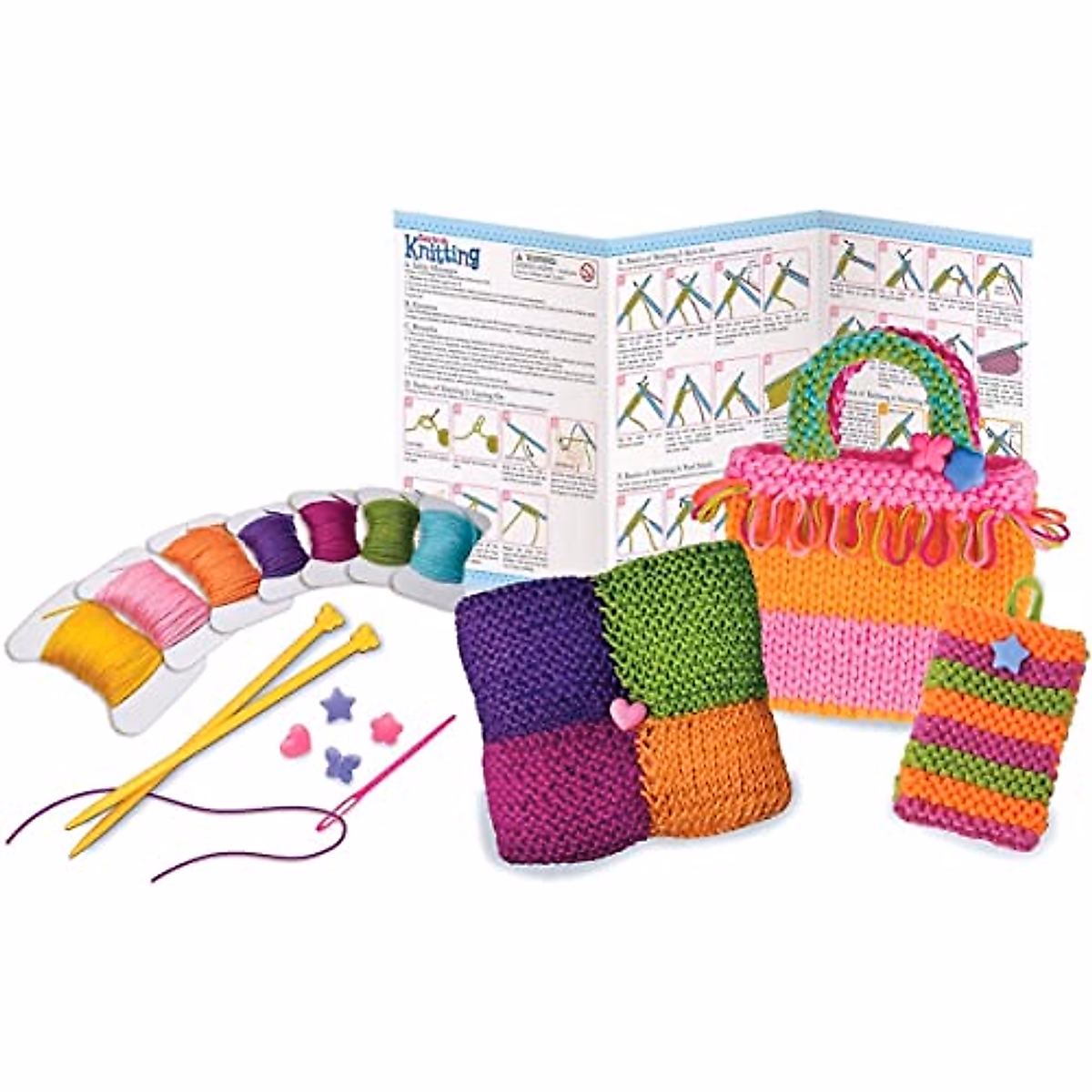 4M Easy-to-do Knitting Art Kit (3593), white pink