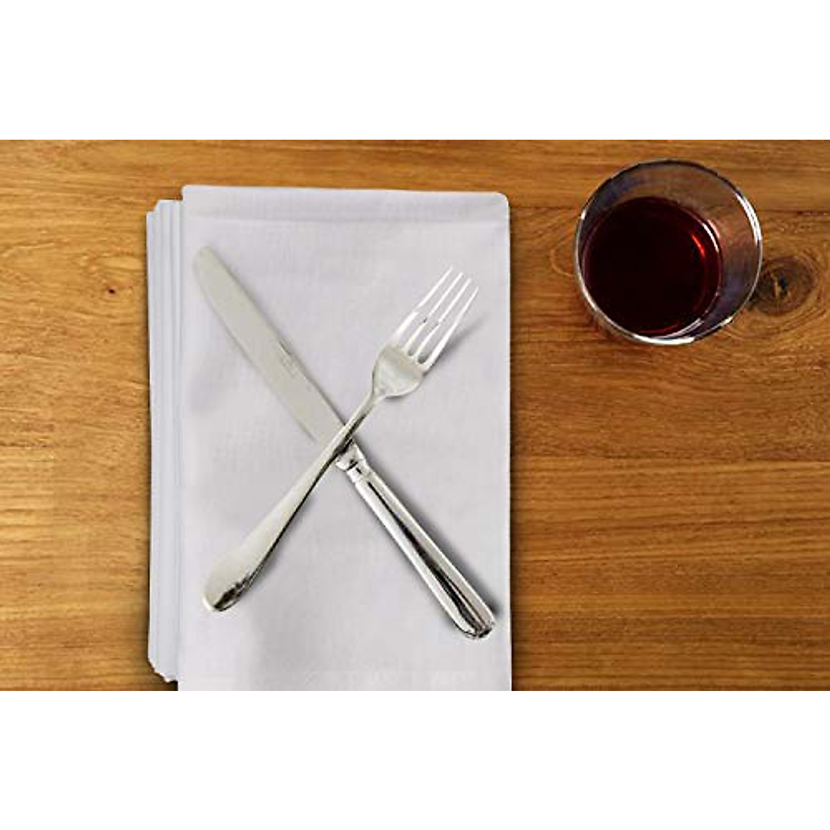 Urban Villa Dinner Napkins White Cloth Napkins Set of 12 Dinner Napkins 20X20 in Cotton Dinner Napkins Everyday Use Oversized Cloth Napkins with Mitered Corners 1 in Hemmed Dinner Napkins
